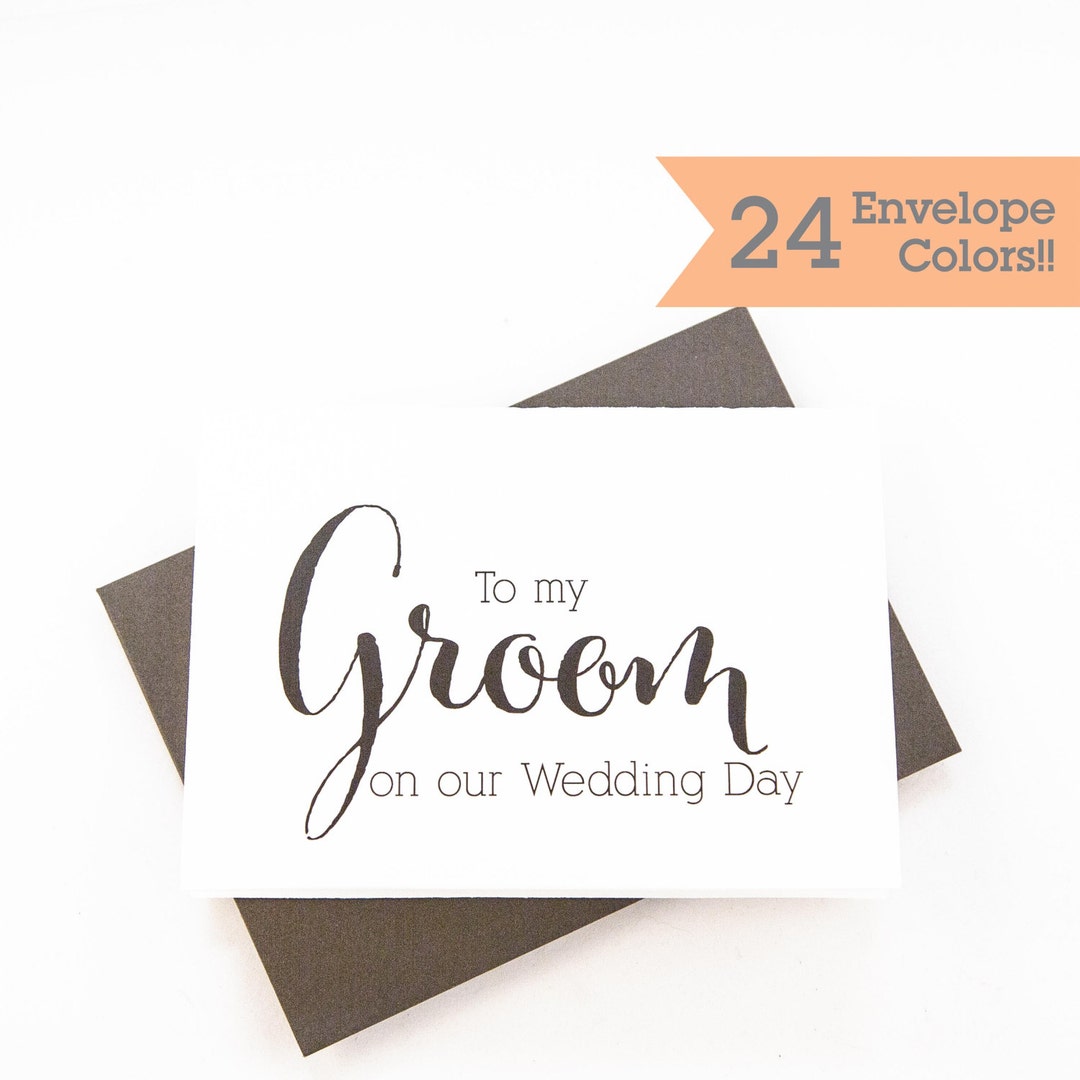 To My Groom Card, Wedding Day Card, Wedding Day Cards (WC001-CN) - Etsy