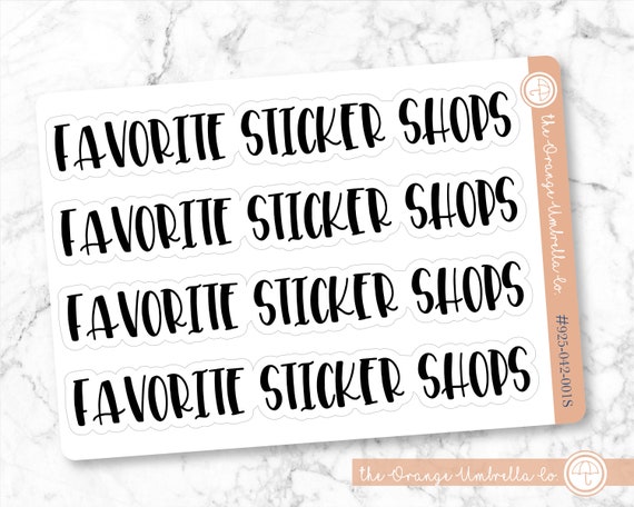 Favorite Sticker Shops Header Script Planner Stickers and - Etsy