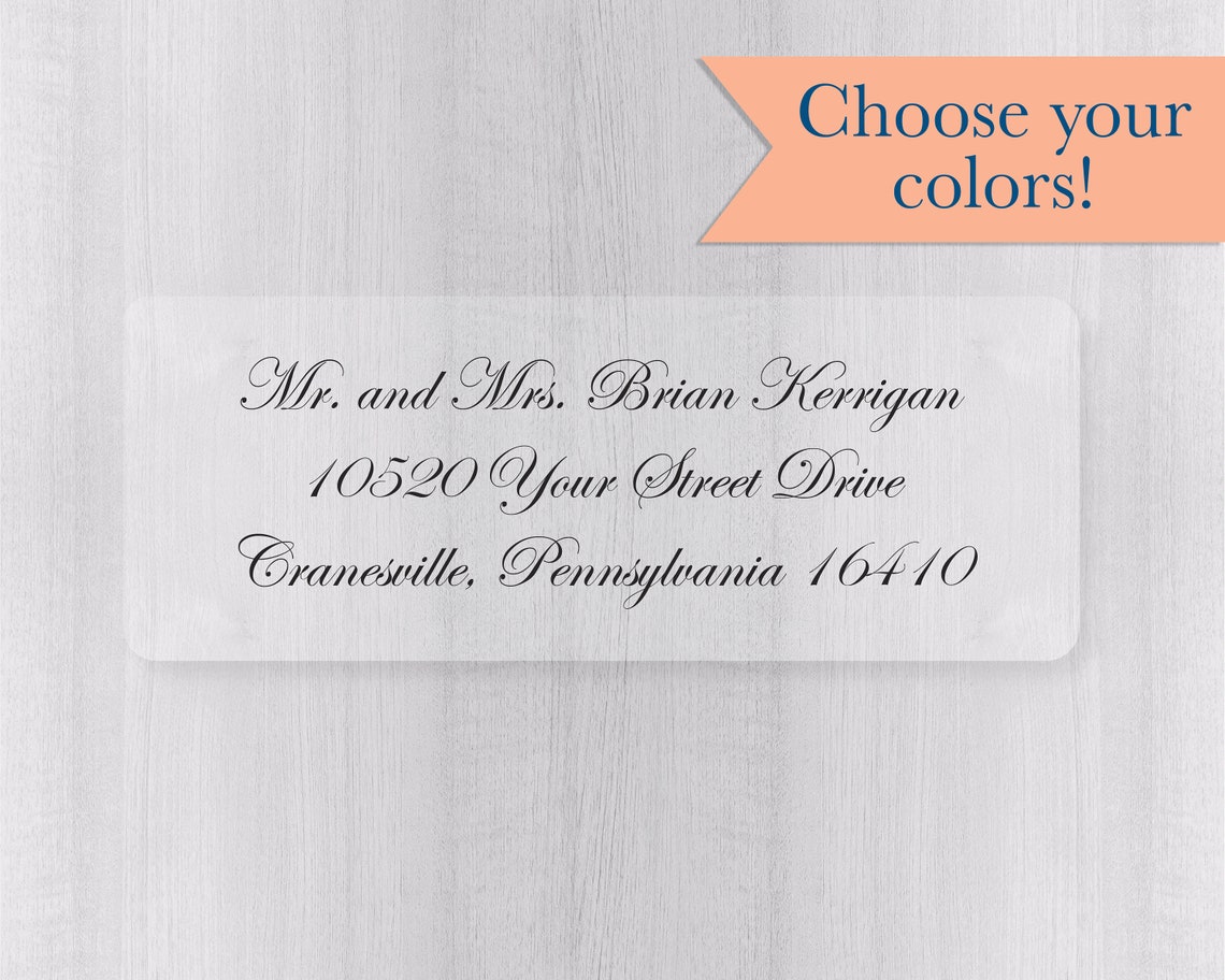 Return Address Labels Clear Transparent Return Address - Etsy
