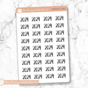 2024 Year Planner Stickers Mini Year Stickers Color Print | Etsy