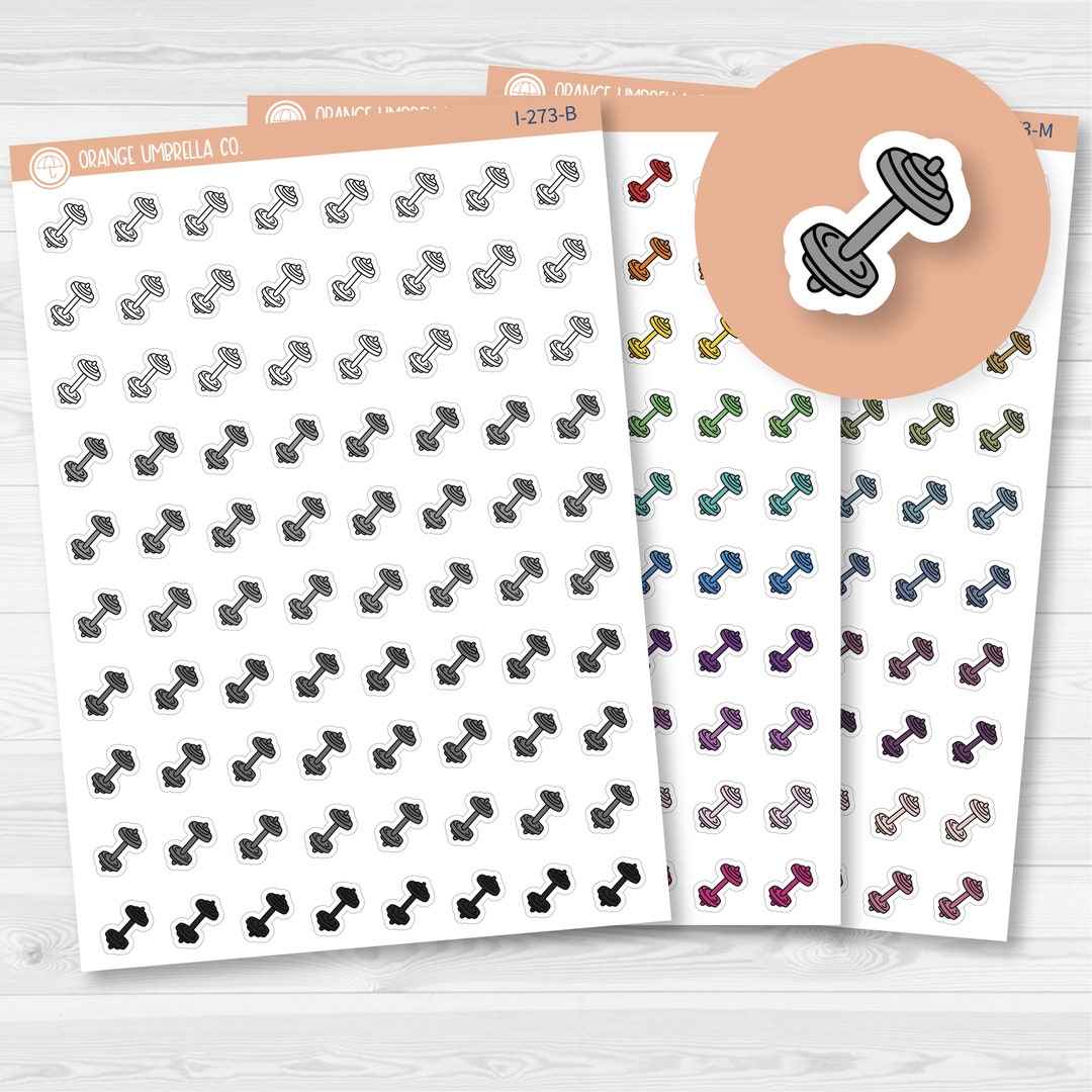 Dumbbells Icon Planner Stickers | I-273 - Etsy