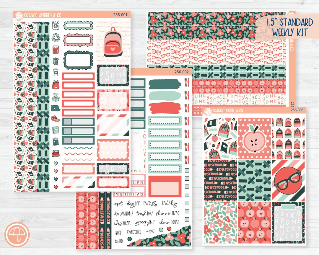 Weekly Planner Kit Stickers Smarty Pants 256-001 - Etsy