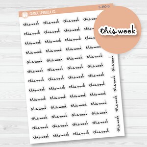 This Week Script Planner Stickers | F16 | S-390-B - Etsy