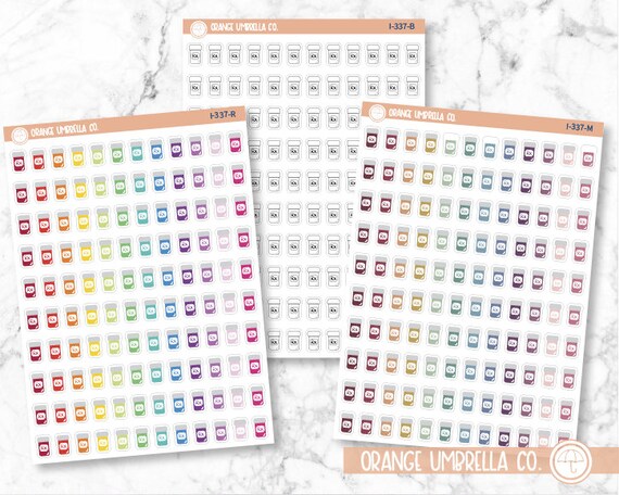 Rx/prescription Medicine Icon Planner Stickers and Labels - Etsy