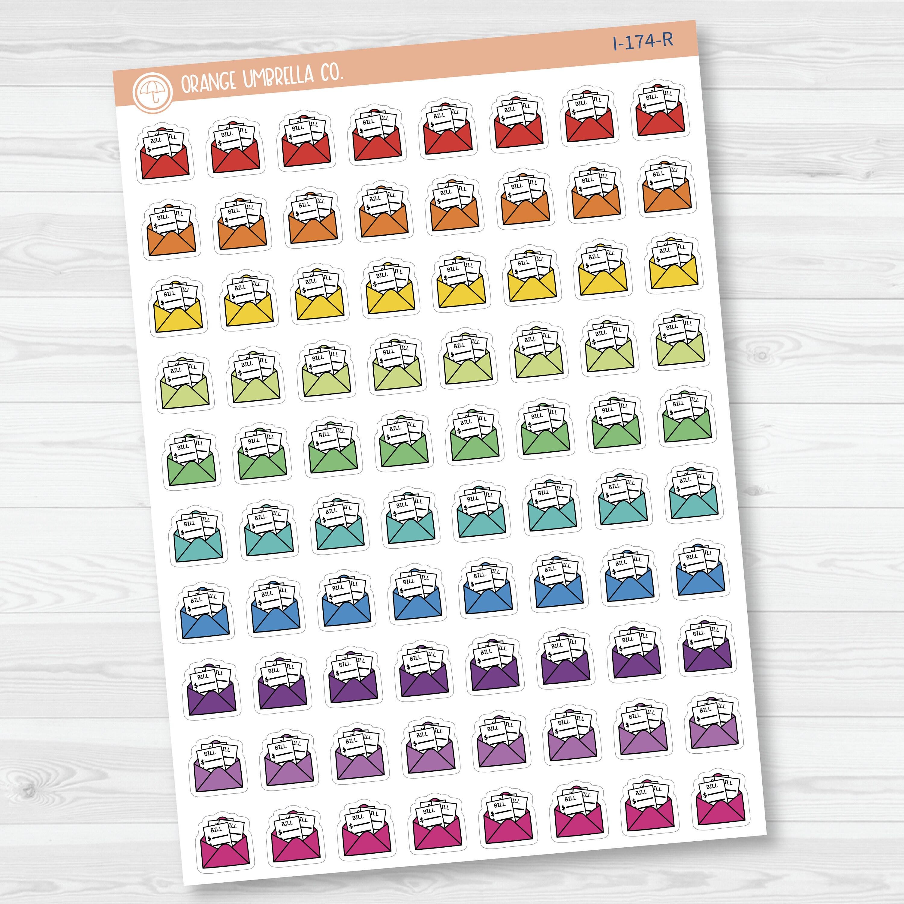 Bill Payment Icon Planner Stickers | I-174 - Etsy
