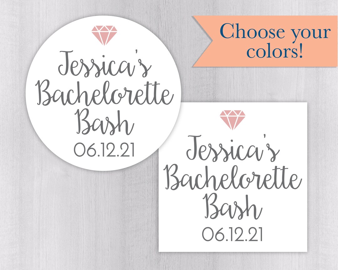 Bachelorette Bash Stickers, Bachelorette Party Labels, Personalized ...