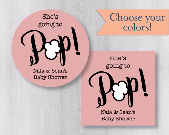Going to Pop Stickers Solid Color Background Stickers Baby - Etsy