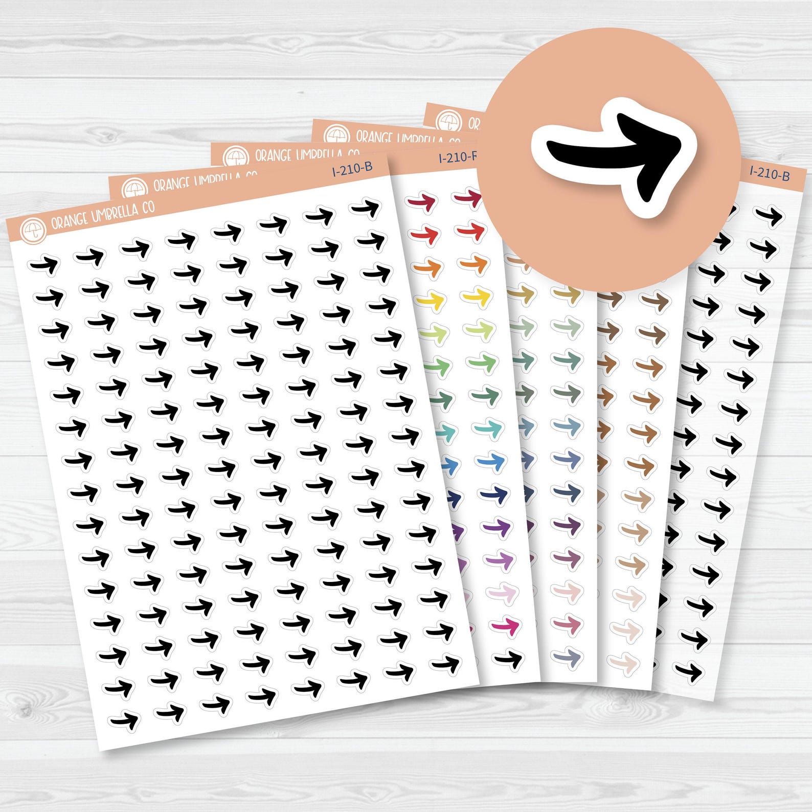 Arrow Icon Planner Stickers | Migrate Task Arrows | I-210 - Etsy
