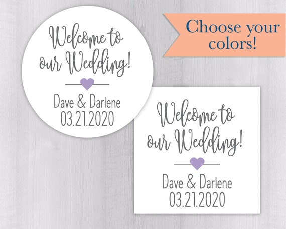 Welcome Sticker Welcome Wedding Sticker Destination Wedding | Etsy