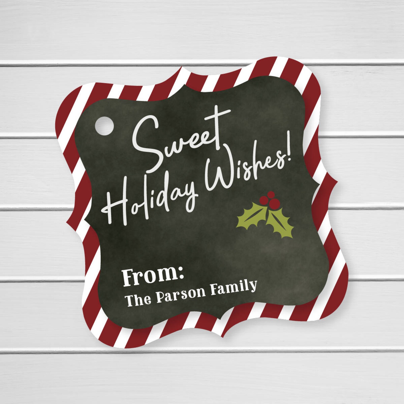 24-Pack Sweet Holiday Wishes Tags Christmas Treat Tags | Etsy