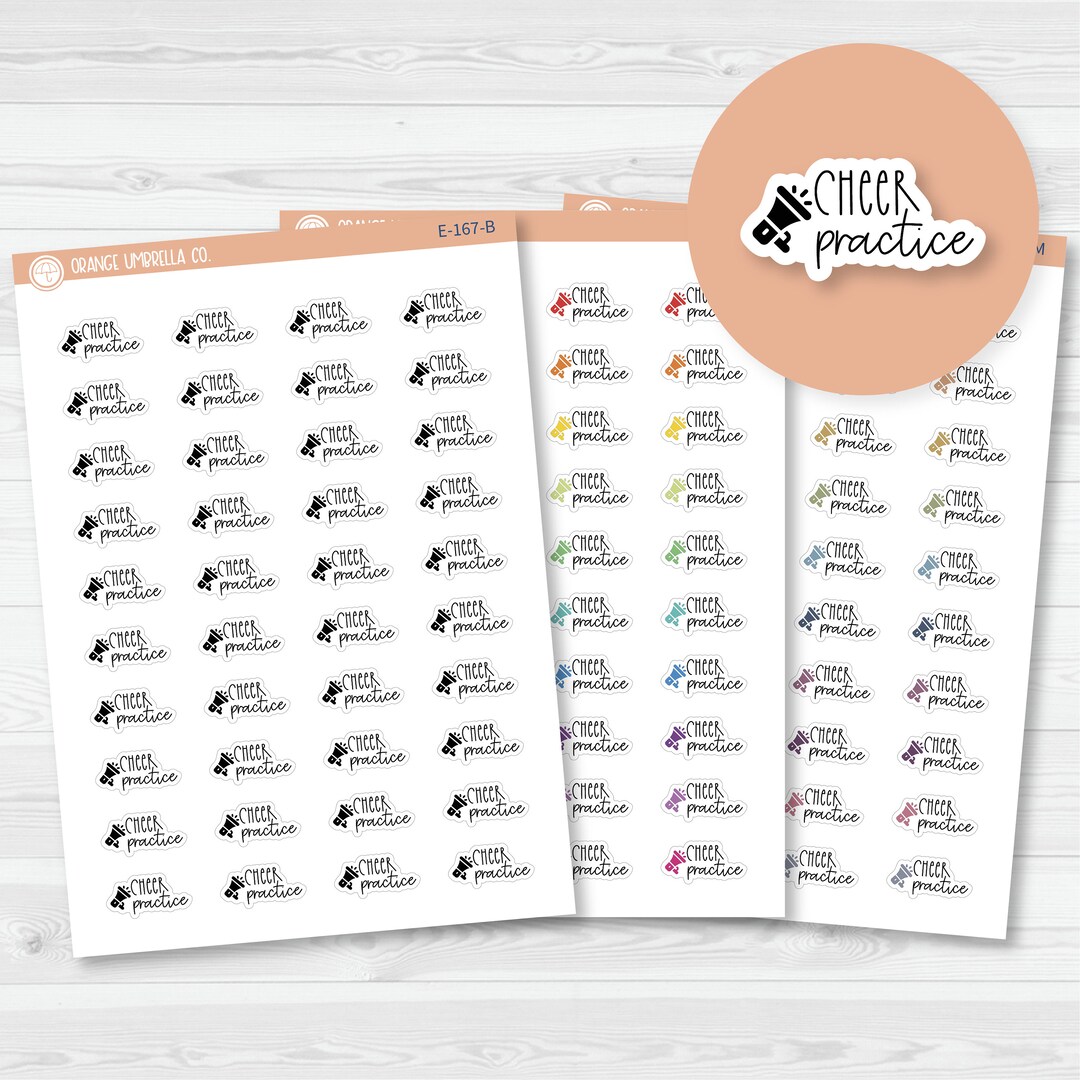 Cheer/cheerleading Practice Icon Script Planner Stickers | FC12 | E-167 ...