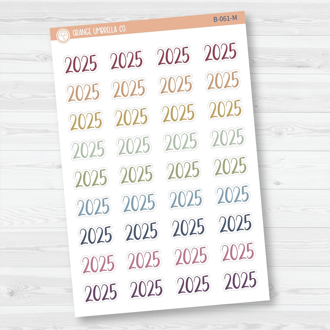 2025 Year Mini Script Planner Stickers | F2 | B-061 - Etsy