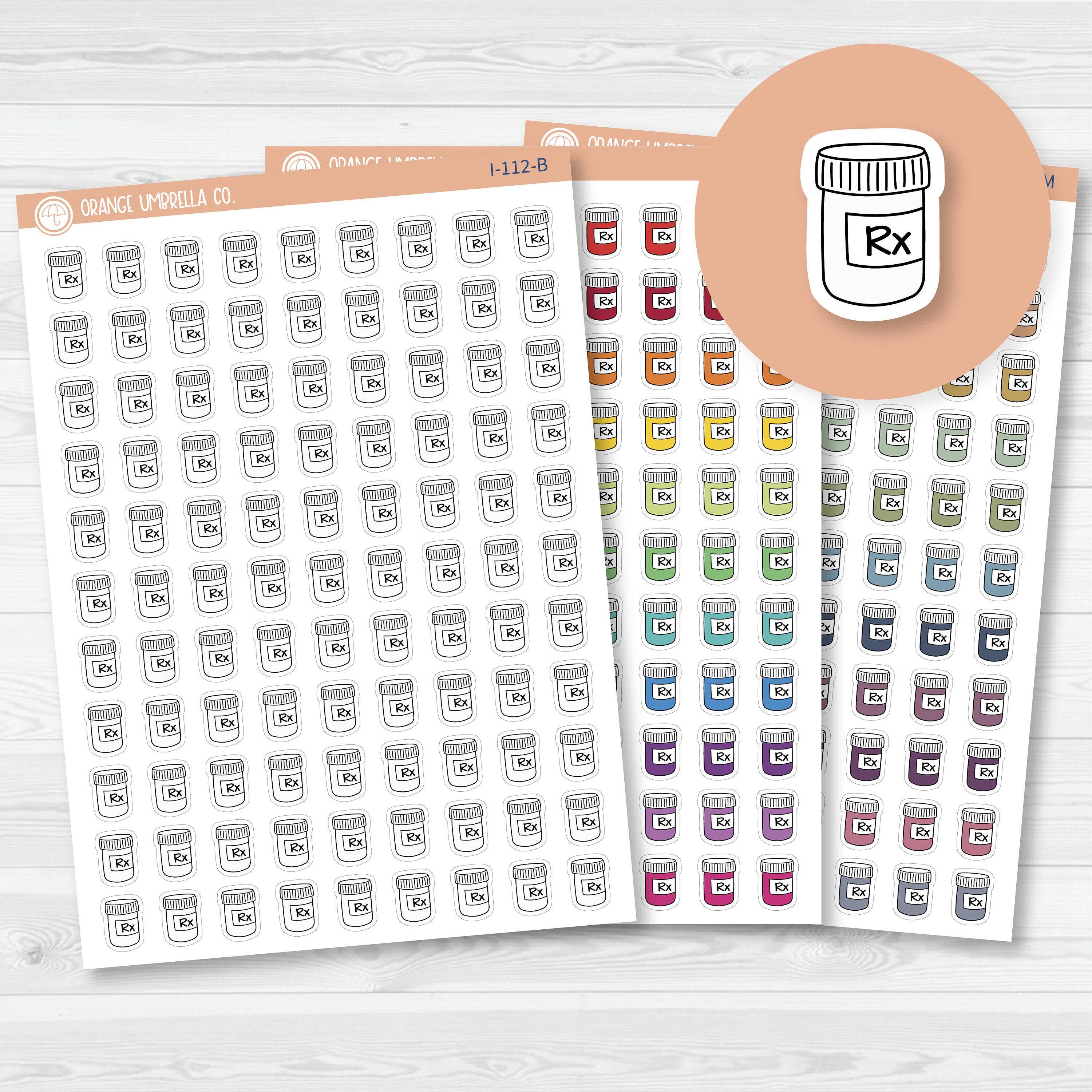 Rx Icon Planner Stickers | I-112 - Etsy