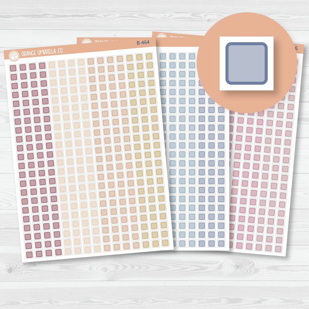 Single Individual Checkbox Planner Stickers, Square Check Box Labels ...