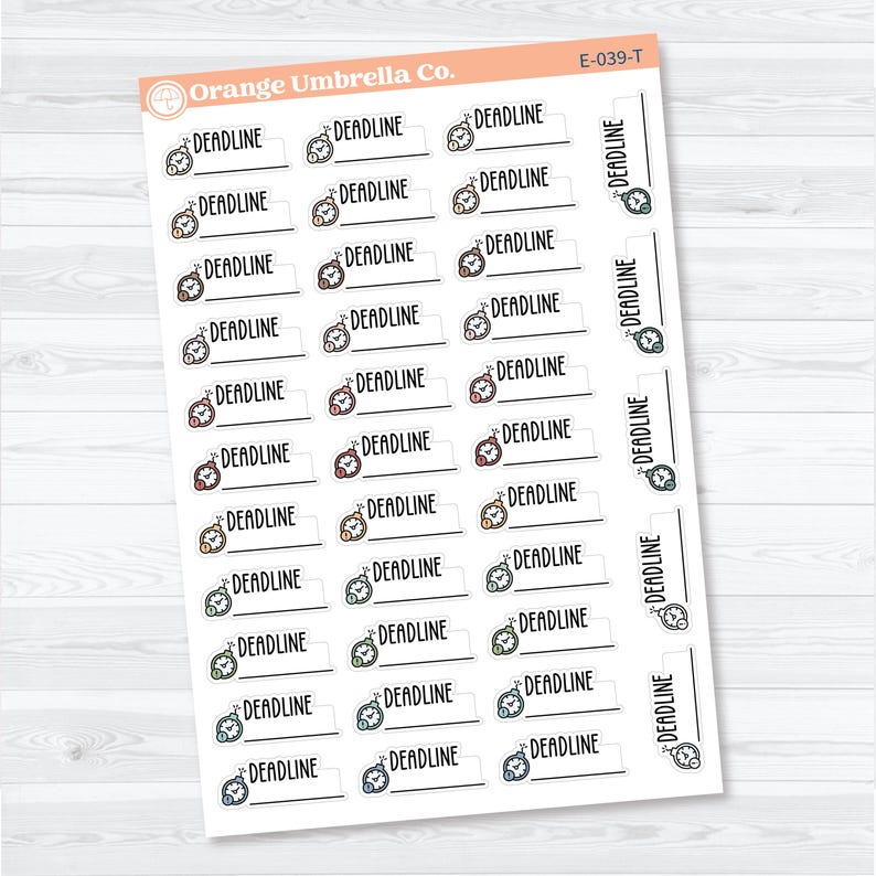 Deadline Event Labels | Planner Stickers | E-039 - Etsy