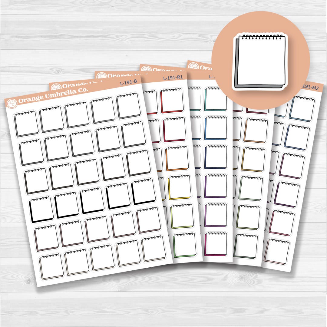 Hand-doodled Sticky Note Labels Planner Stickers | L-191 - Etsy