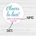 Cheers to Love Stickers Alcohol Wedding Favor Labels Clear Customizable ...