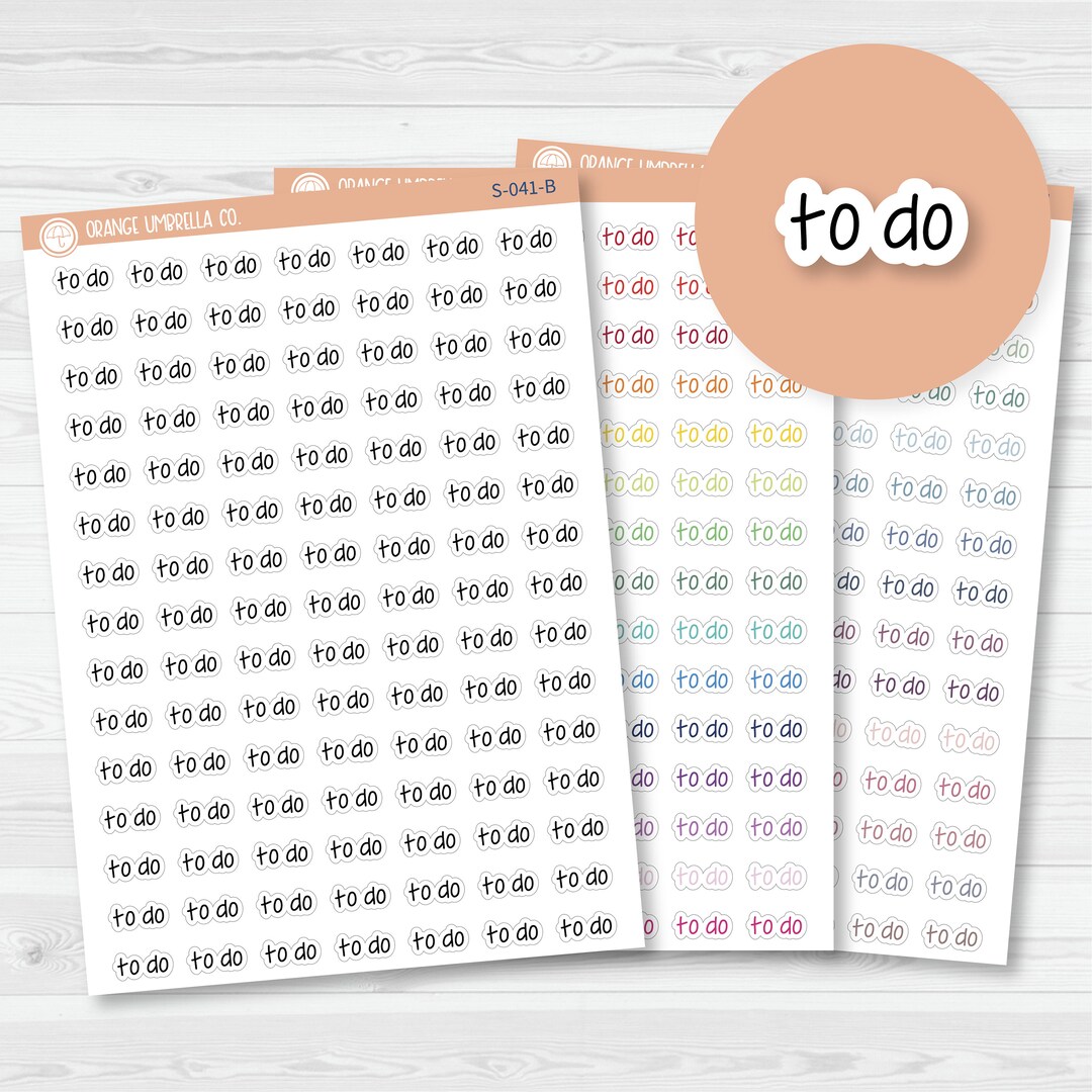 To Do Jen Plans Script Planner Stickers | FJP | S-041 - Etsy