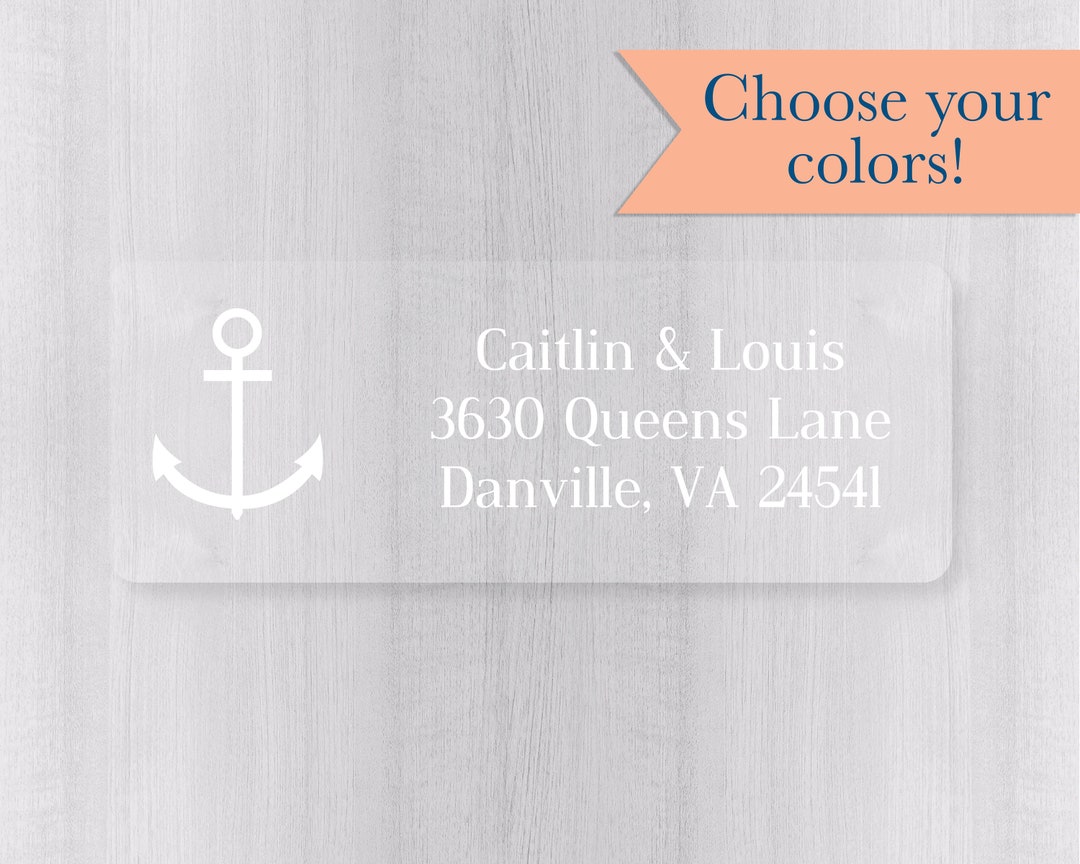 Anchor Address Labels, Nautical Return Address Labels, Return Address ...