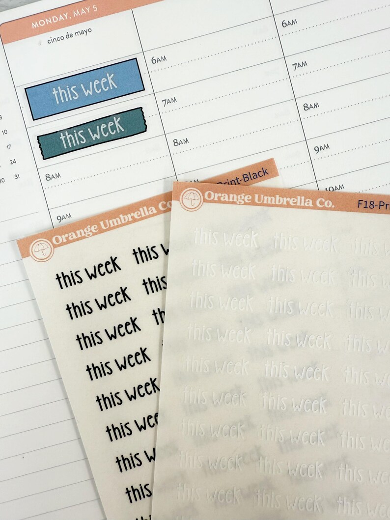 Hobonichi Cousin Custom Script Planner Sticker | F17 2025 Kit Font Duo ...