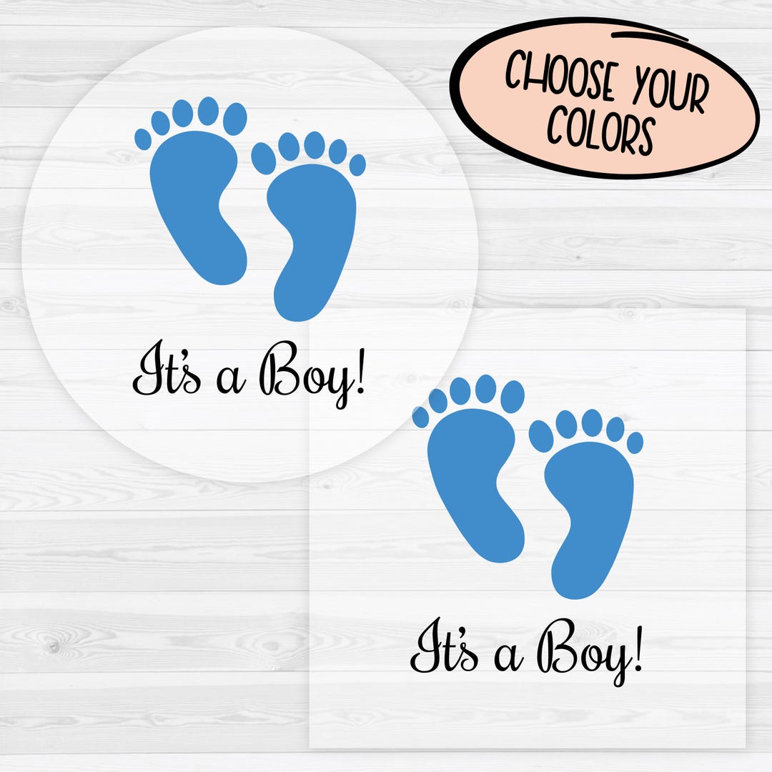 It's A Boy Stickers | Baby Shower Stickers | Birth Announcements | Baby ...