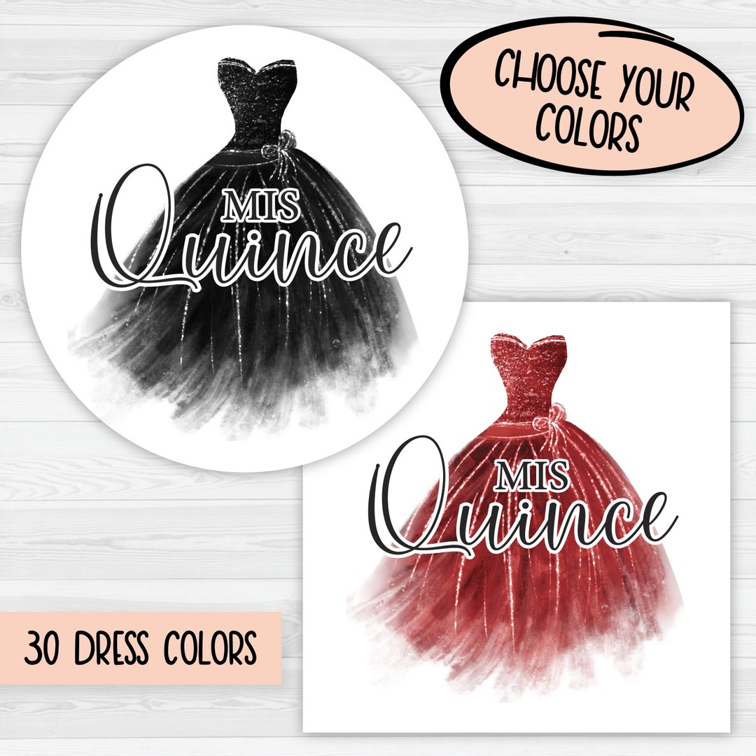 Printed Mis Quince Stickers | Etiquetas De Quinceañera | Sweet 15 Favor ...