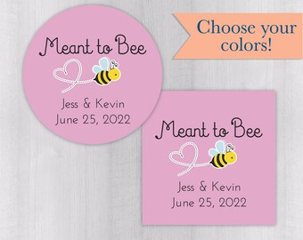 Meant to Bee Labels Meant to Bee Favor Stickers Wedding - Etsy
