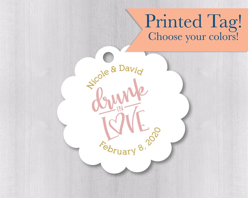 Drunk in Love Favor Tags, Beer Wine Wedding Favor Tags, Wedding Hang ...