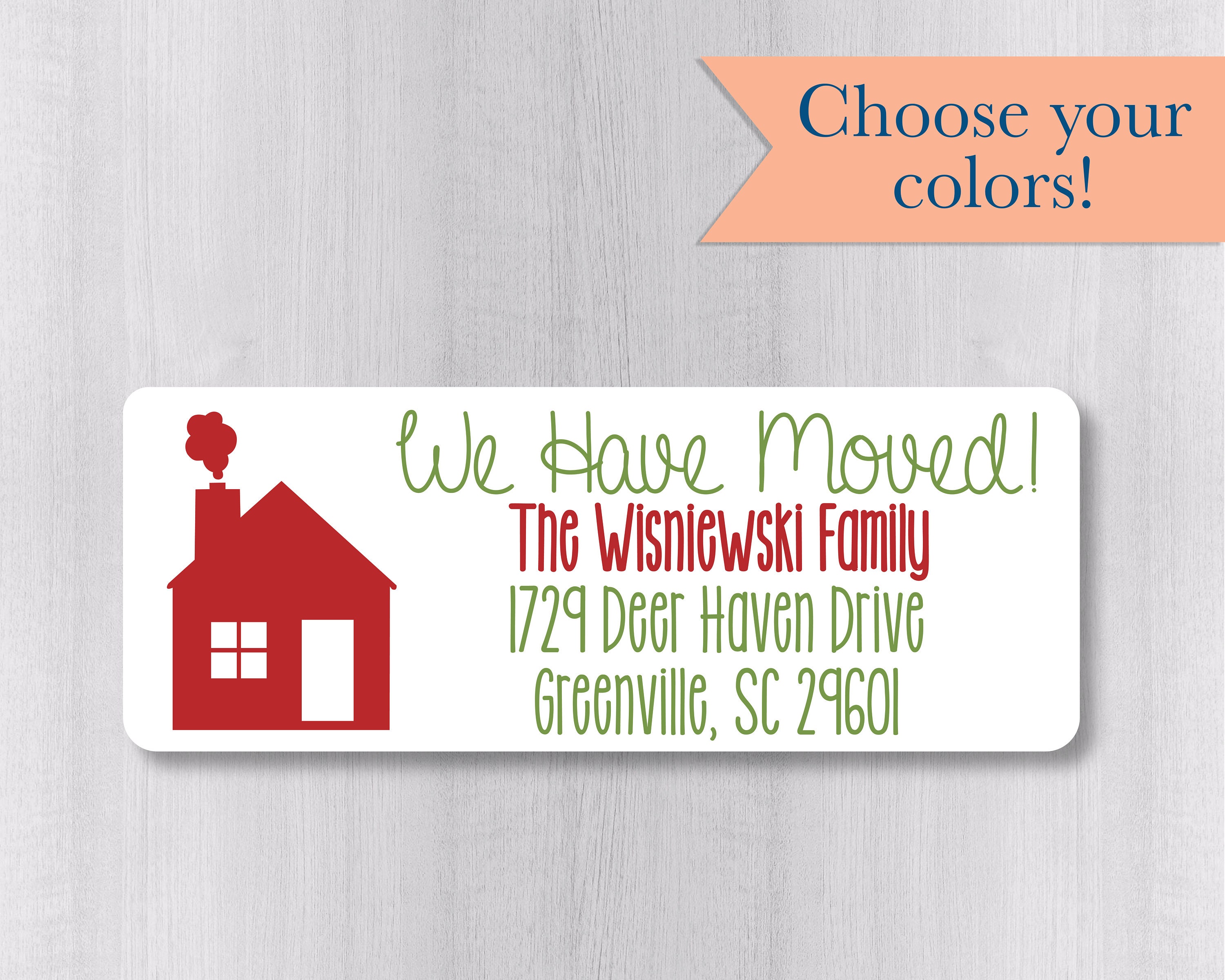 We Have Moved Return Address Labels Return Address Stickers | Etsy
