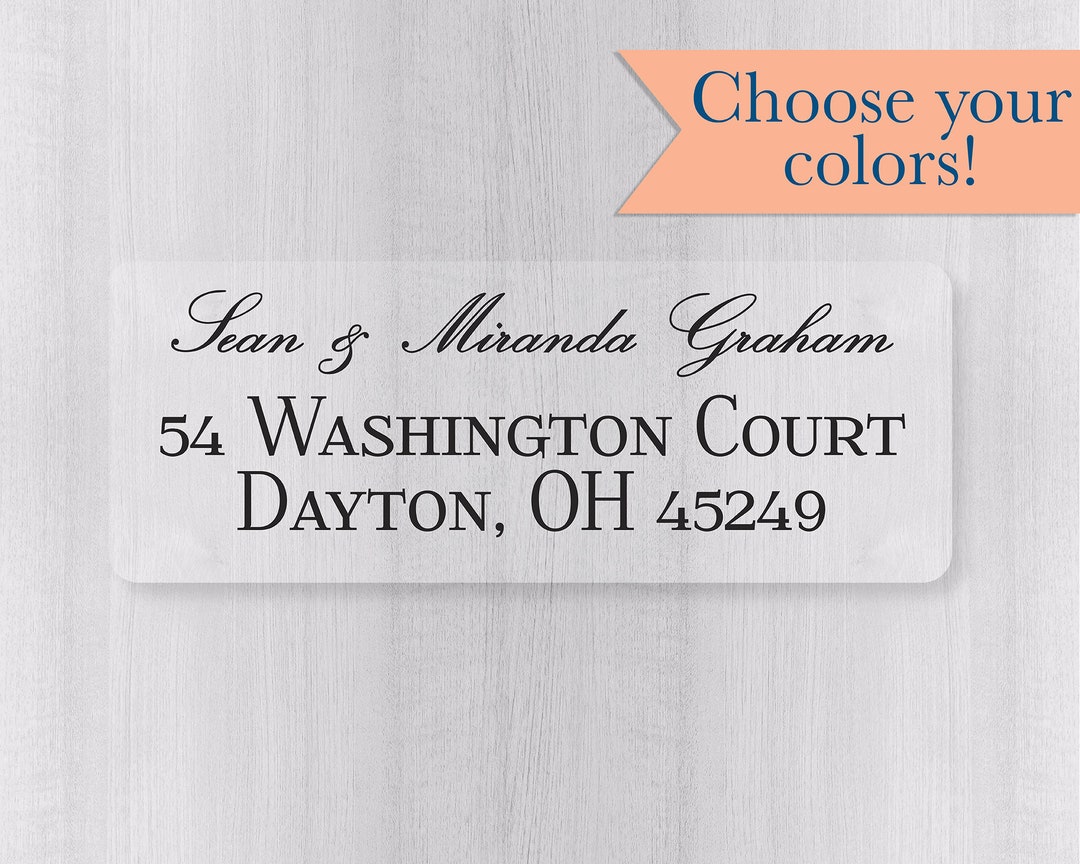 Wedding Invitation Return Address Labels, Clear Wedding Stickers ...
