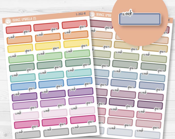 Blank Box Strip Planner Stickers Planner Stickers Labels for Diaries ...