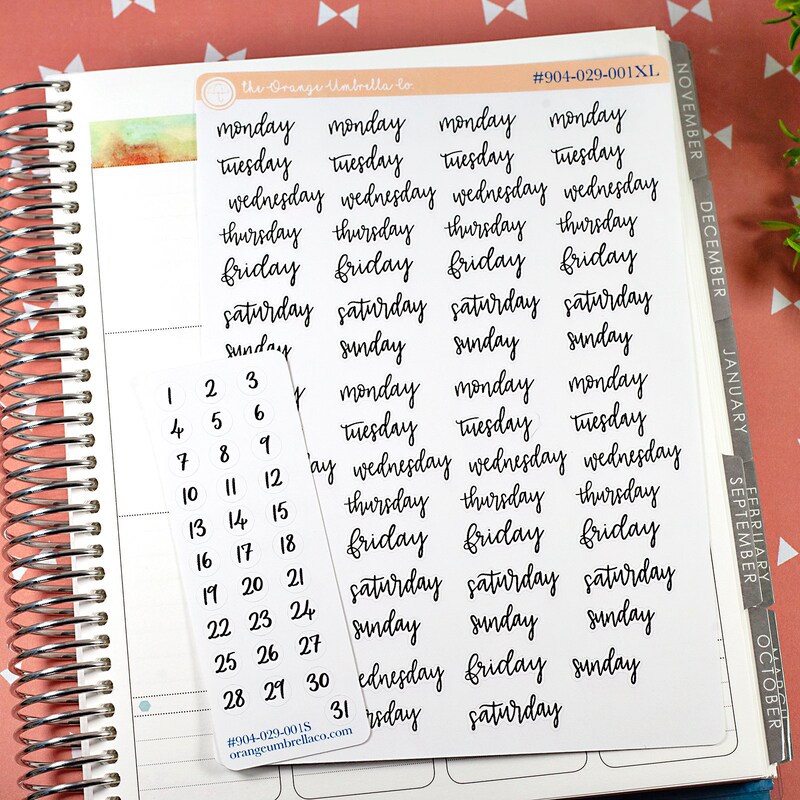 July Calendar Headers - Etsy