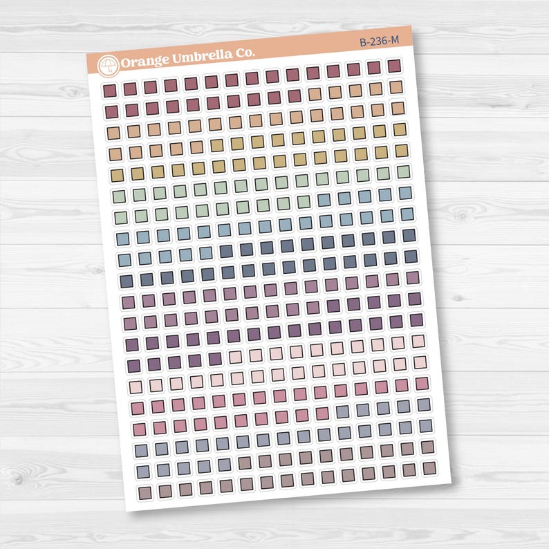 Kit Checklist Squares | Planner Checklist Box Stickers | B-236 - Etsy