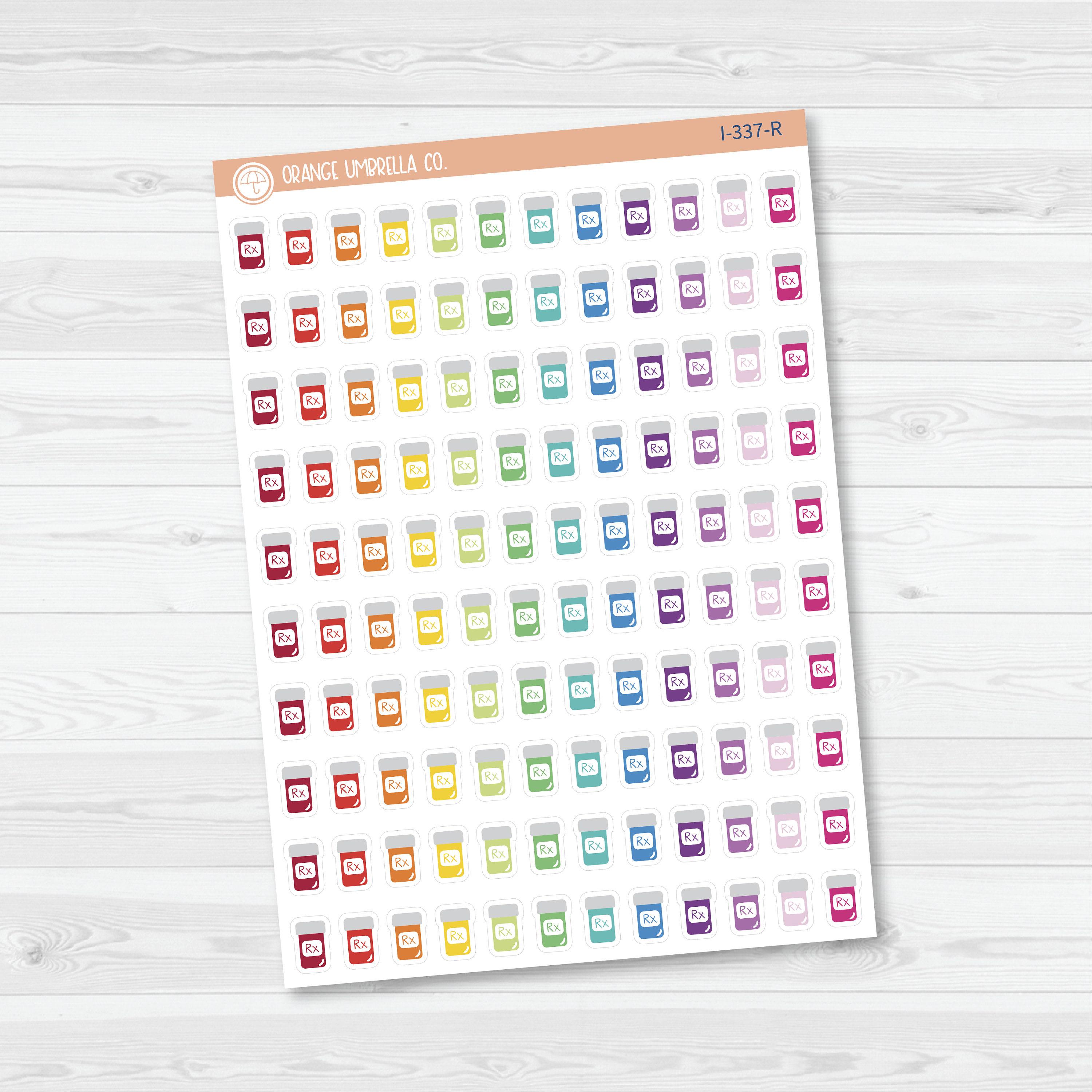 Rx/prescription Medicine Icon Planner Stickers | I-337 - Etsy