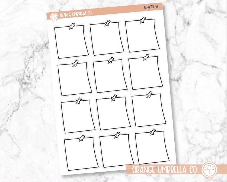 Push Pin Sticky Notes Icon Planner Stickers B-473 - Etsy