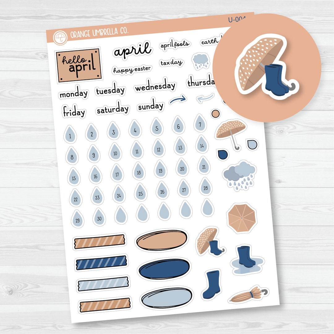 Build Your Own Journal Kit Planner Stickers | April F16 | U-004 - Etsy