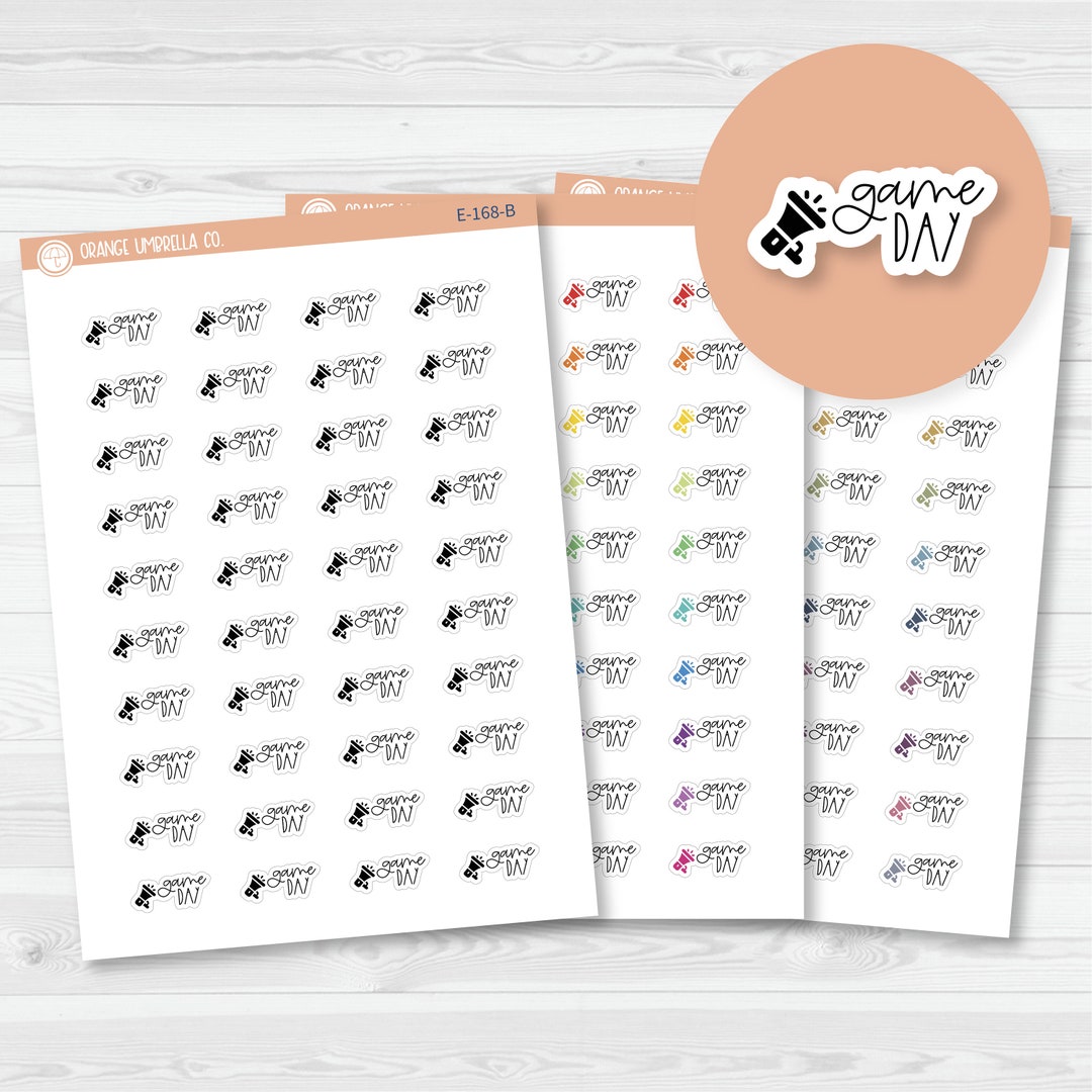 CLEARANCE Game Day Cheer/cheerleading Icon Script Planner Stickers and ...