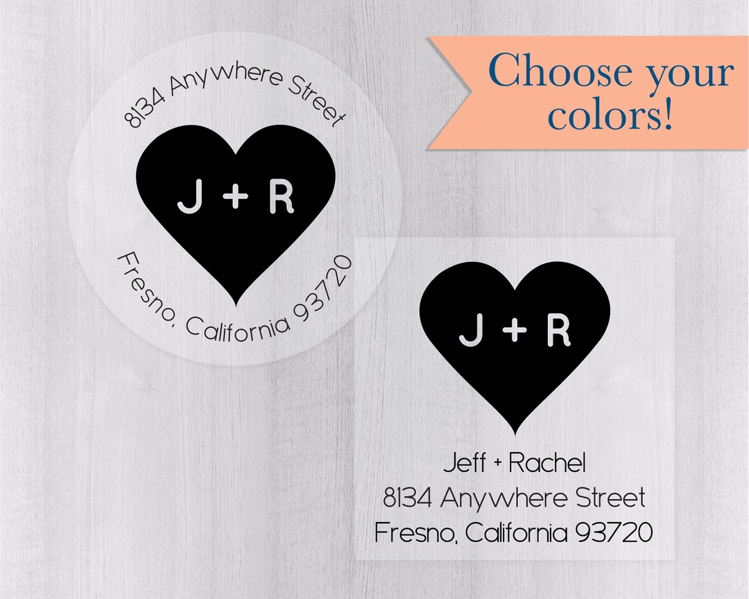Wedding Return Address Stickers, Clear Transparent Initial Return ...