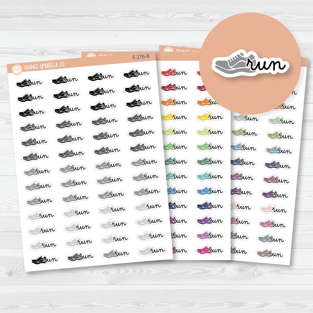 Run Event Labels | Exercise Icon Script Planner Stickers | F16 | E-276 ...