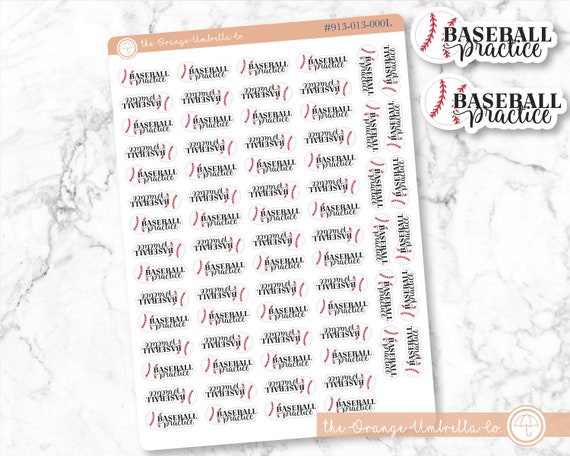 Stickers Paper Stickers, Labels & Tags Baseball Practice Stickers etna ...
