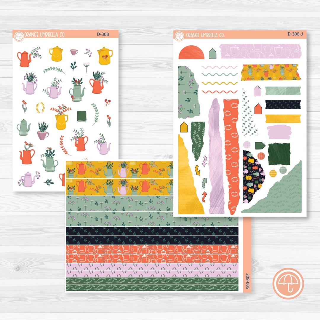 Exhale Anytime Plant Kit Deco Journaling Planner Stickers D-308 - Etsy
