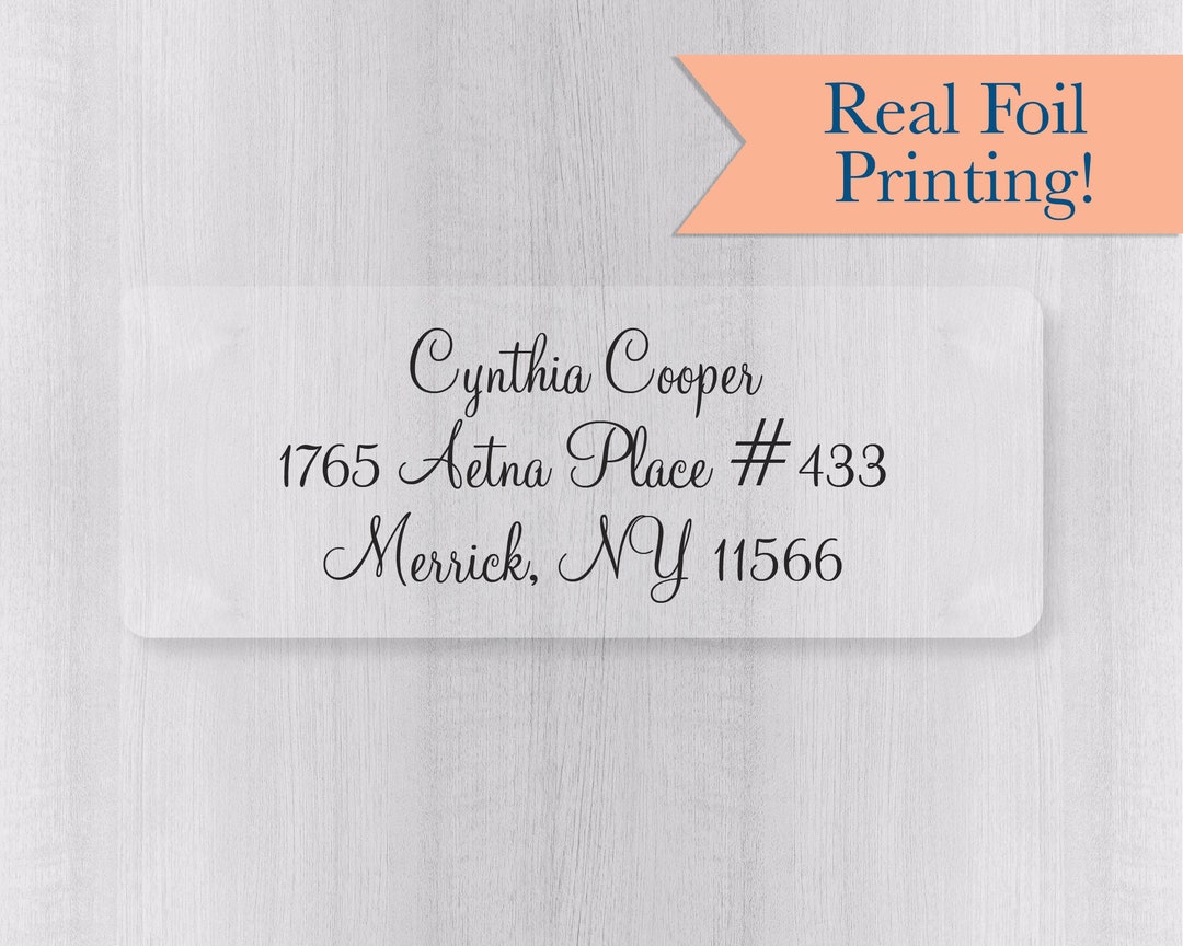 Wedding Invitation Return Address Labels, Clear Transparent Return ...