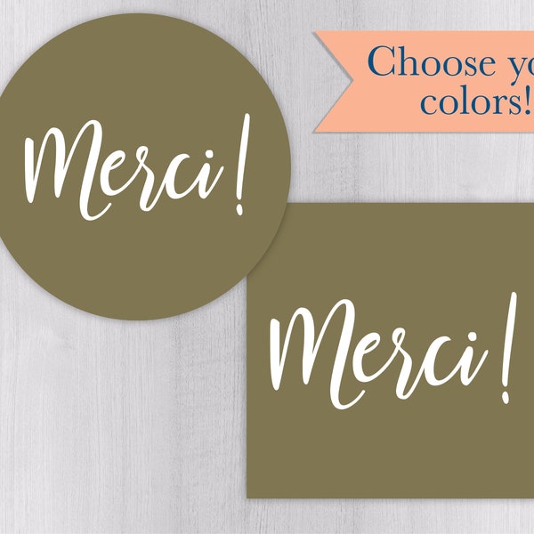 Merci Stickers - Etsy