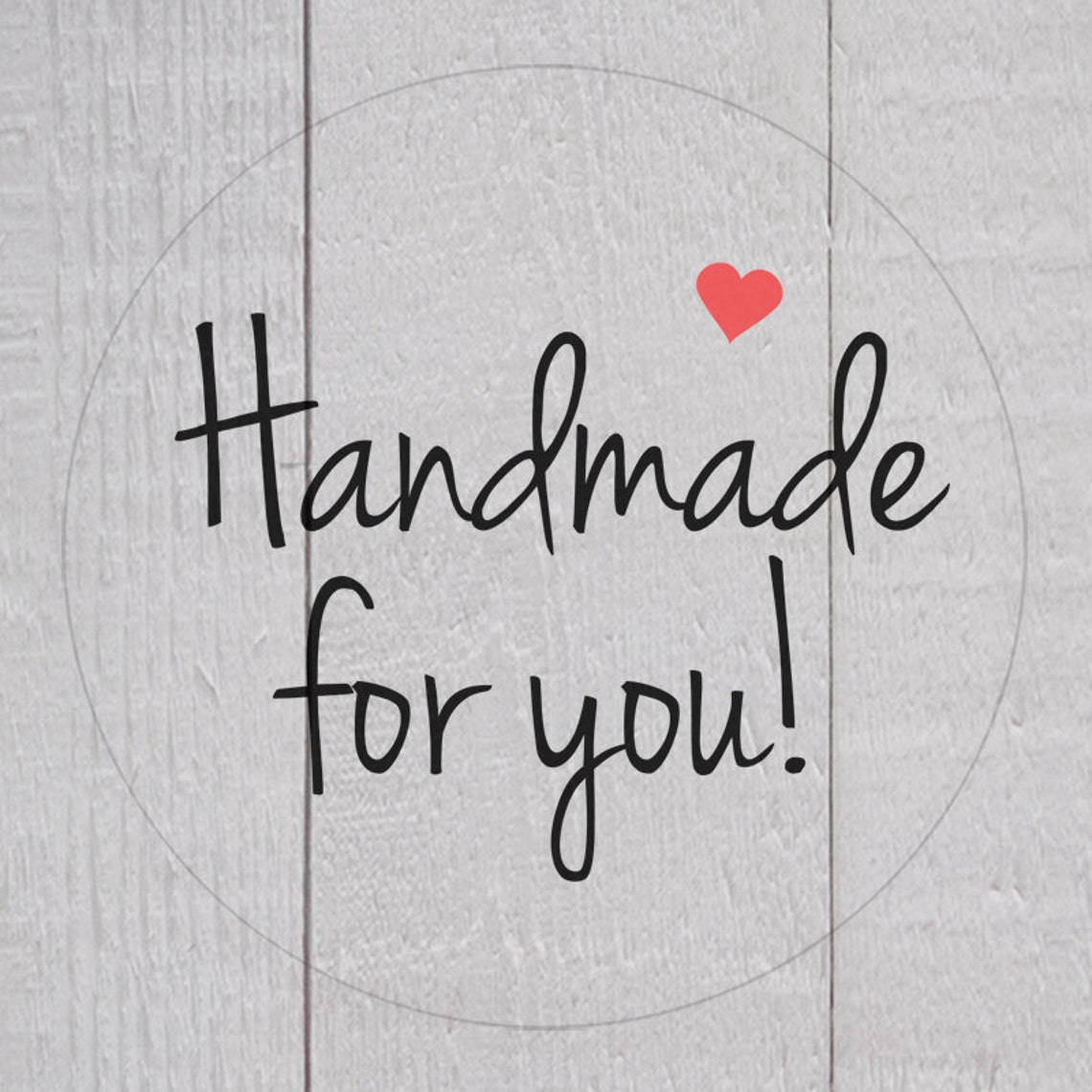 Handmade for You Sticker, Transparent Handmade for You Labels, Clear ...