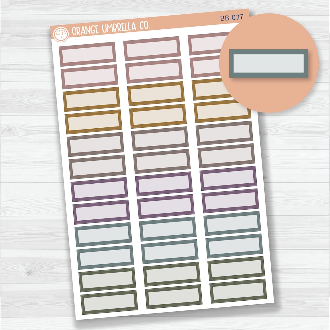 Bold Blooms Basic Label Quarter Box Planner Stickers | 1/4 Box Labels ...