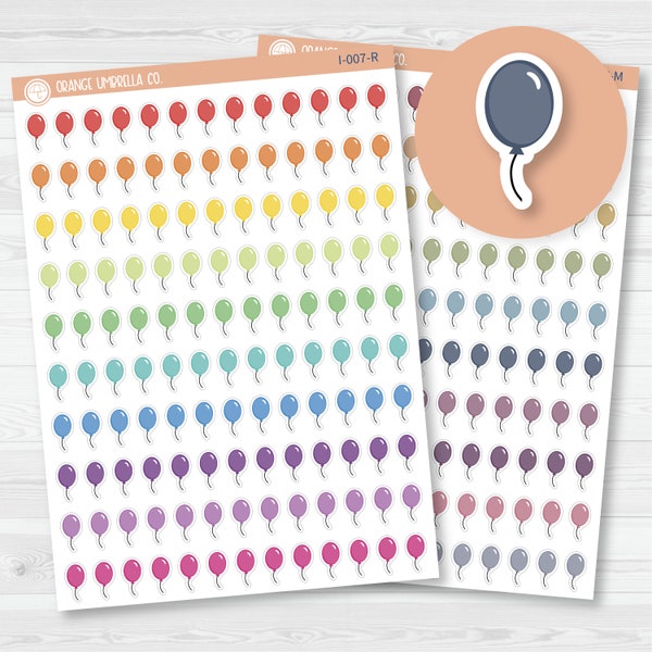 Balloon Stickers - Etsy