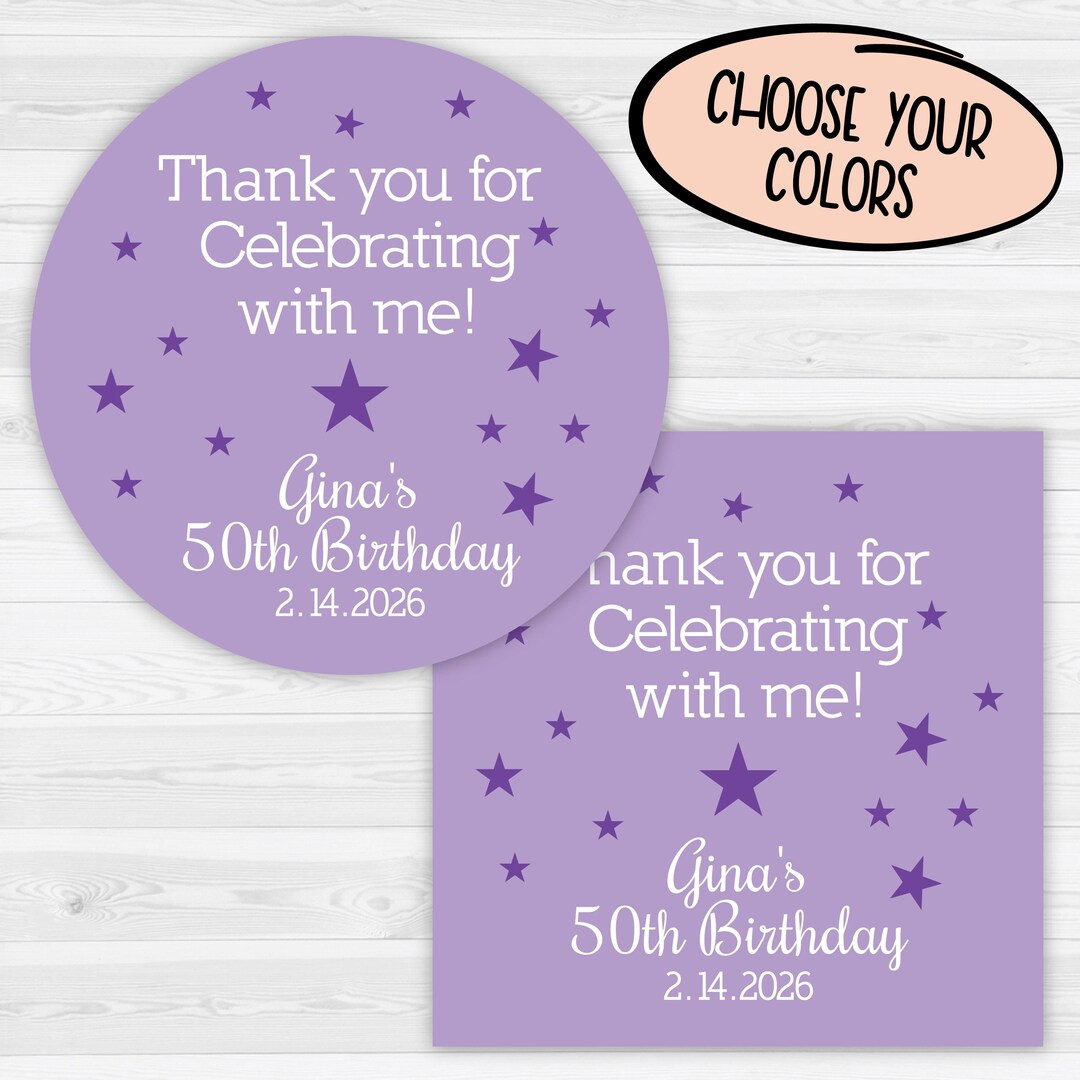 Birthday Stickers | Birthday Party Favor Stickers | Envelope Seals ...