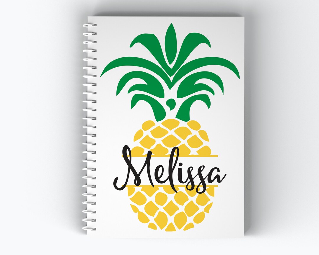 Pineapple Cover - Personalized Custom Spiral Journal Notebook | NB-005 ...
