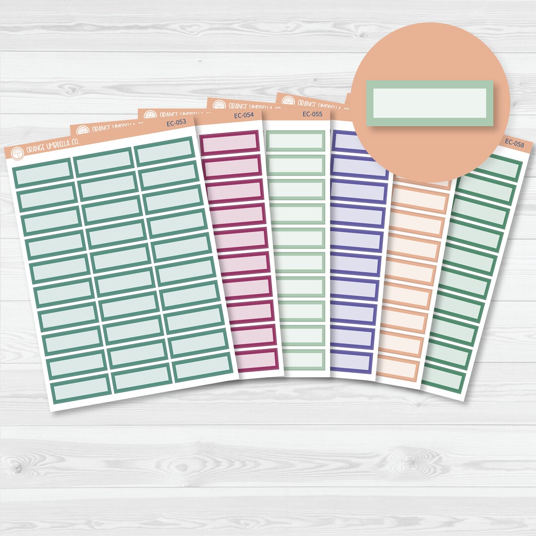 CLEARANCE | Basic Quarter Box Label Planner Stickers | Erin Condren ...