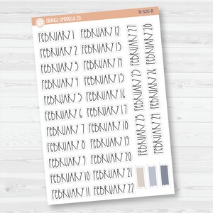 CLEARANCE | Monthly Dates of the Month Planner Stickers | FC12 Print ...